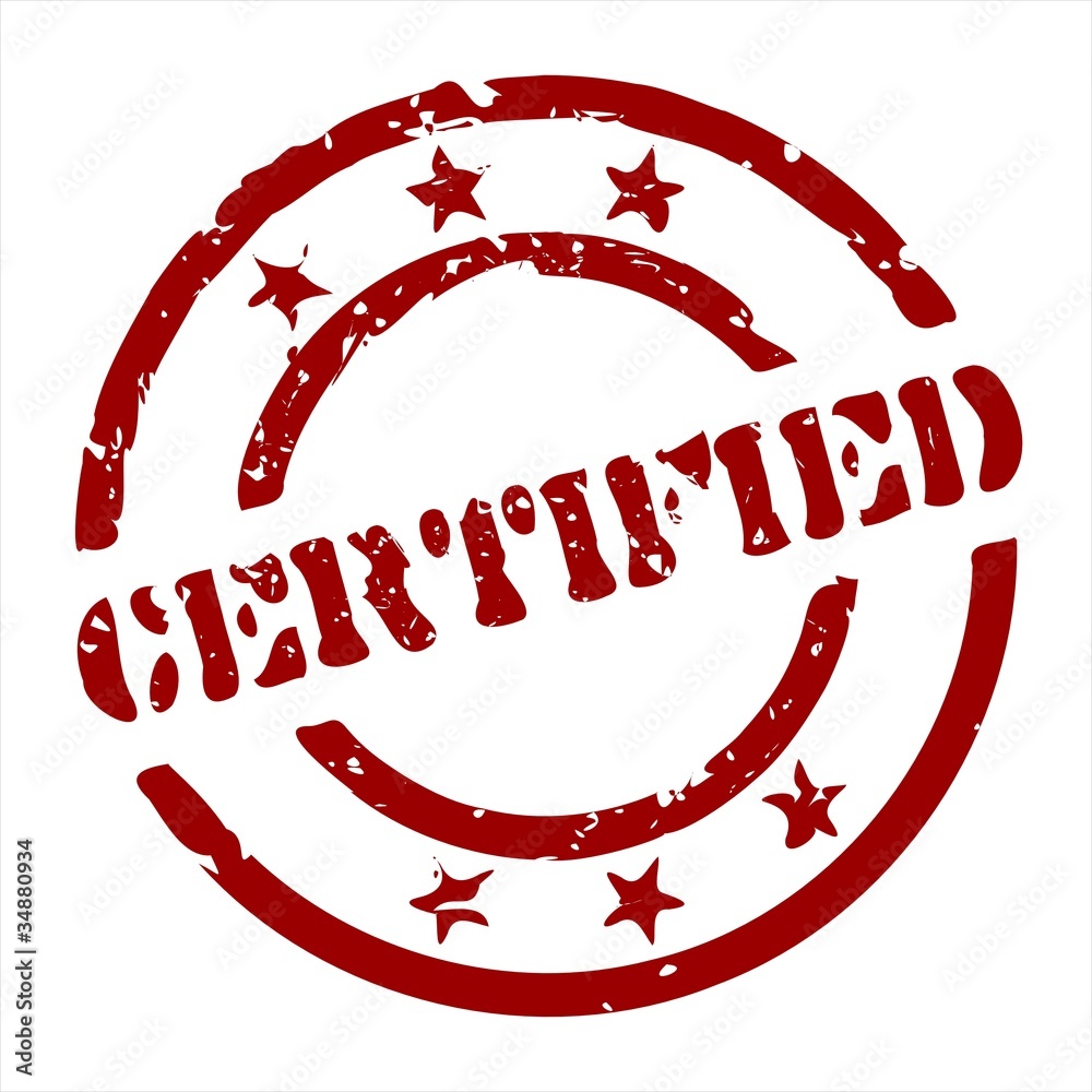 stempel certified I Stock-Vektorgrafik | Adobe Stock