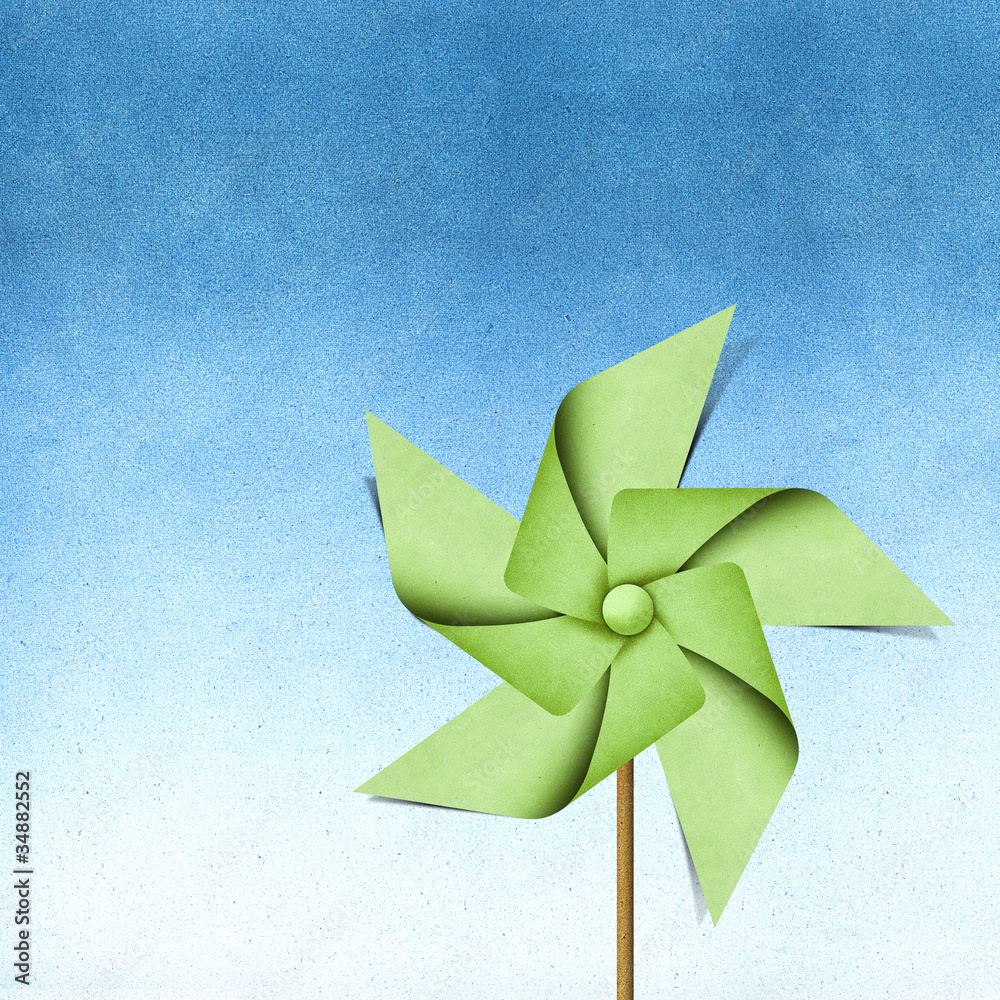 windmill recycled papercraft Stock Photo | Adobe Stock