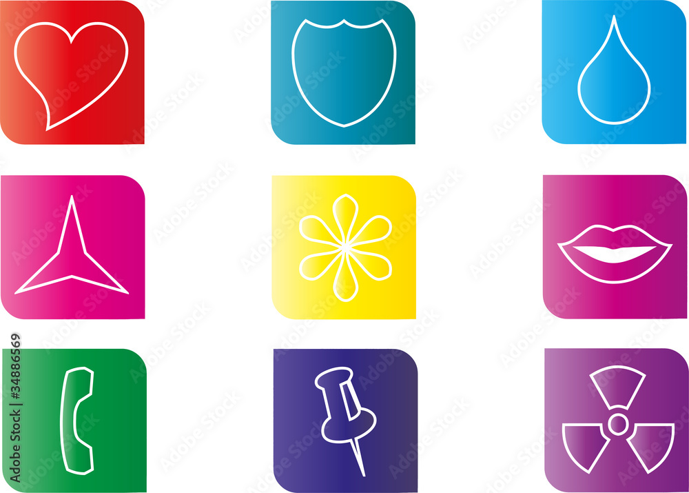 Webicons, Zeichen, Symbole, Buttons Stock Vector | Adobe Stock