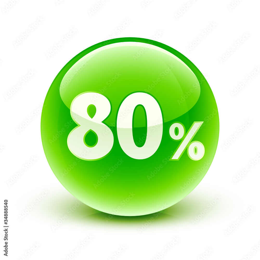 icône 80% / 80% icon Stock Vector | Adobe Stock