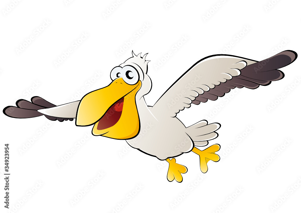 pelikan cartoon lustig Stock Vector | Adobe Stock