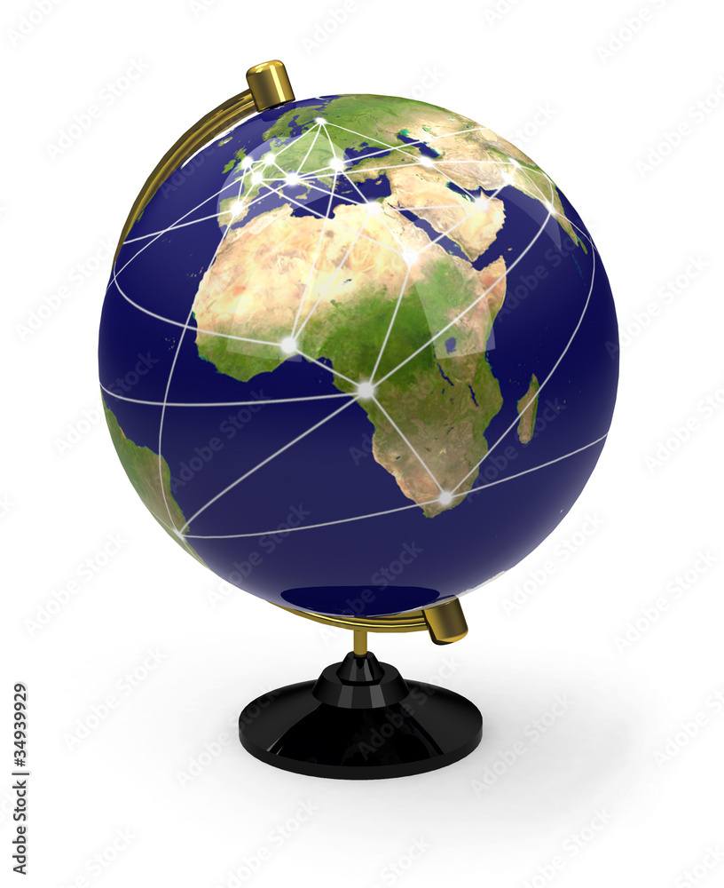 Die vernetzte Welt Stock-Illustration | Adobe Stock