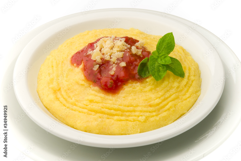 plato de polenta foto de Stock | Adobe Stock
