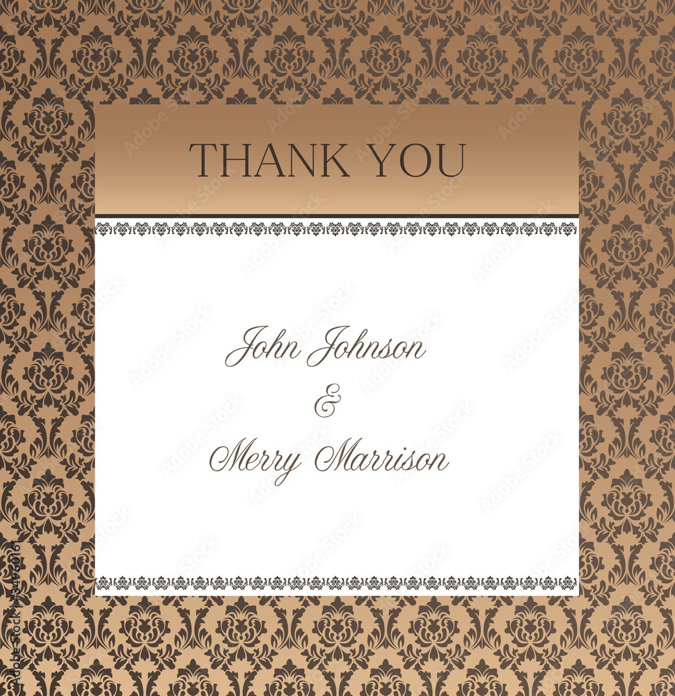 THANK YOU frame with sample text Stock Vector | Adobe Stock