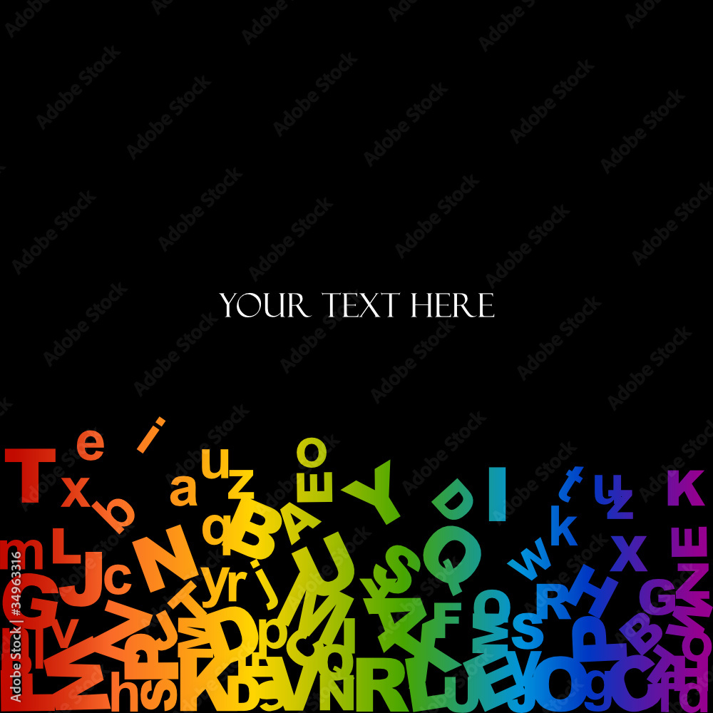 FONDO DE LETRAS vector de Stock | Adobe Stock