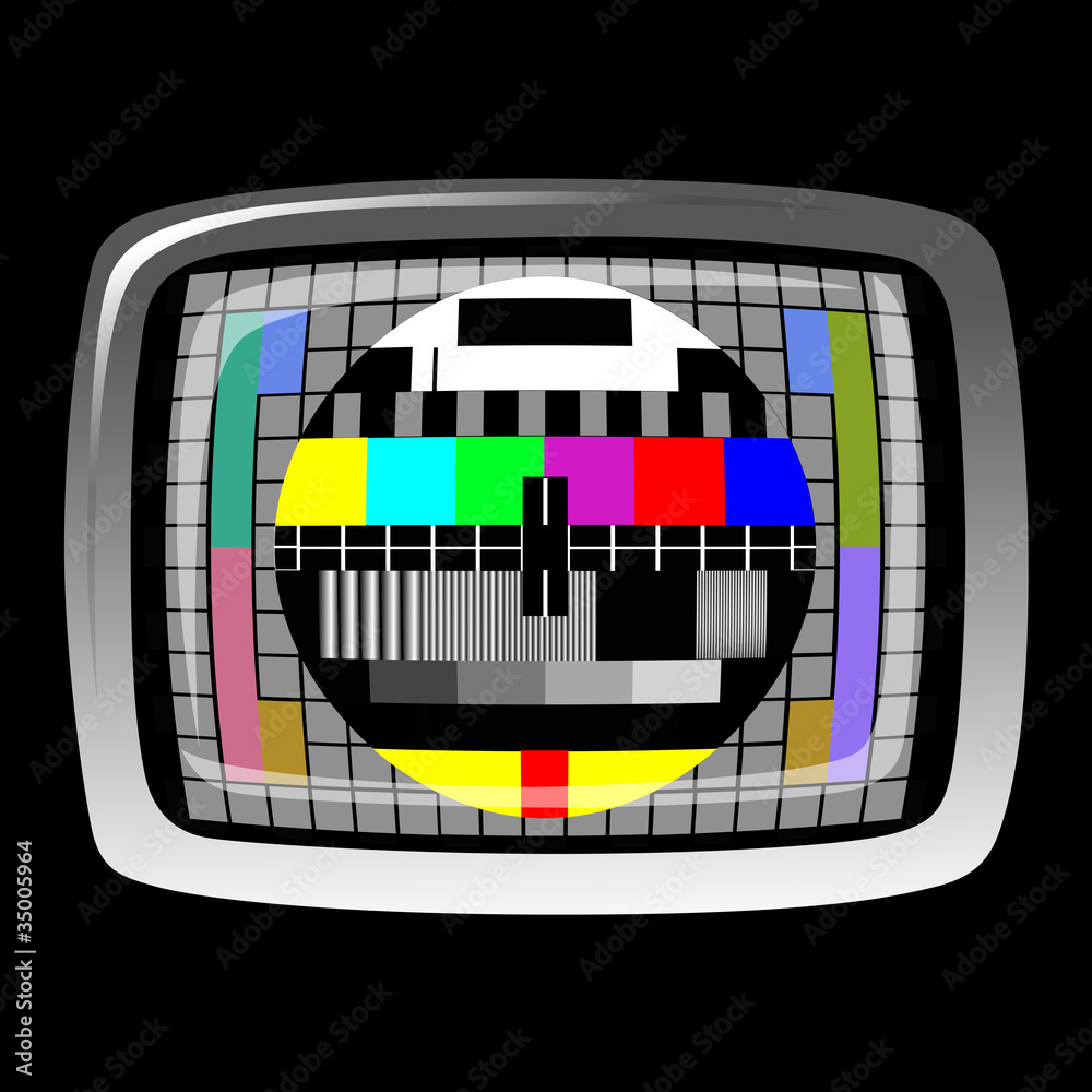 TV - color test pattern - test card, vector Stock Vector | Adobe Stock