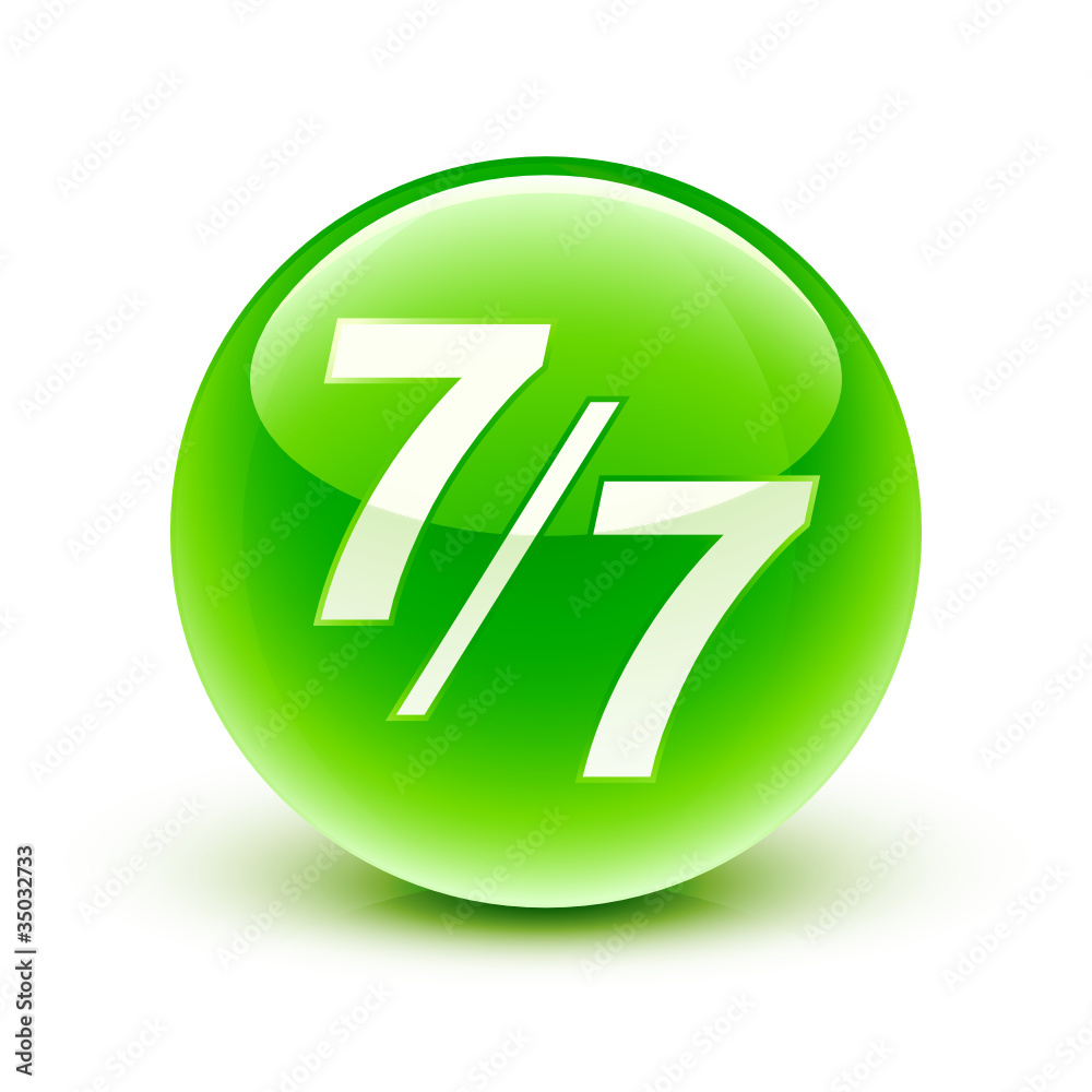 Vecteur Stock icône 7/7 / 7/7 icon | Adobe Stock