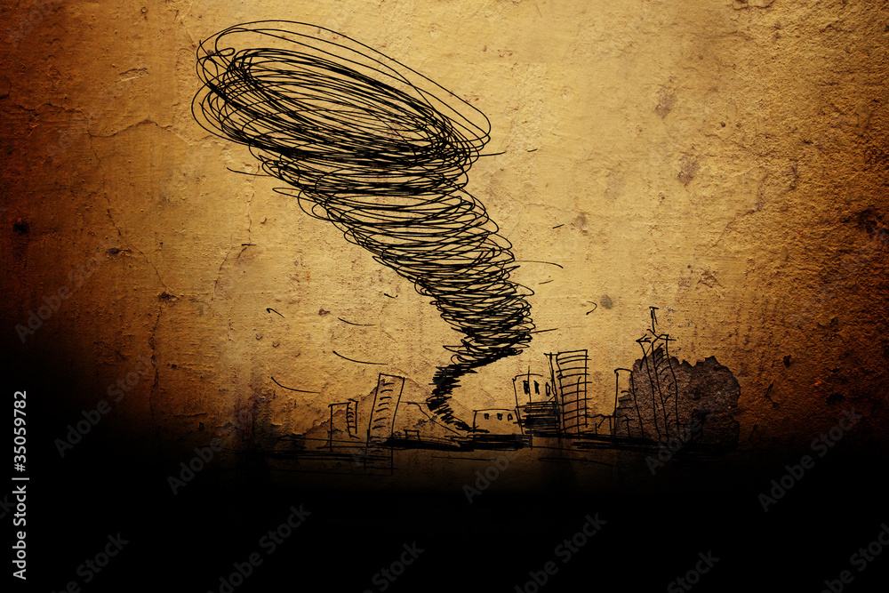 sketch of the hurricane Stock Photo | Adobe Stock