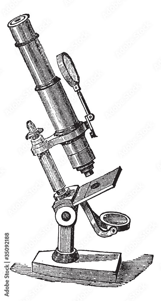 Microscope Compose, vintage engraving. Stock Vector | Adobe Stock