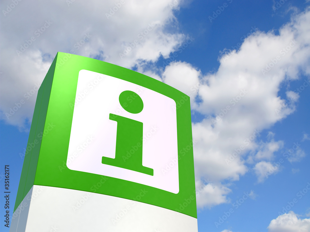 Infoschild gruen Stock-Illustration | Adobe Stock
