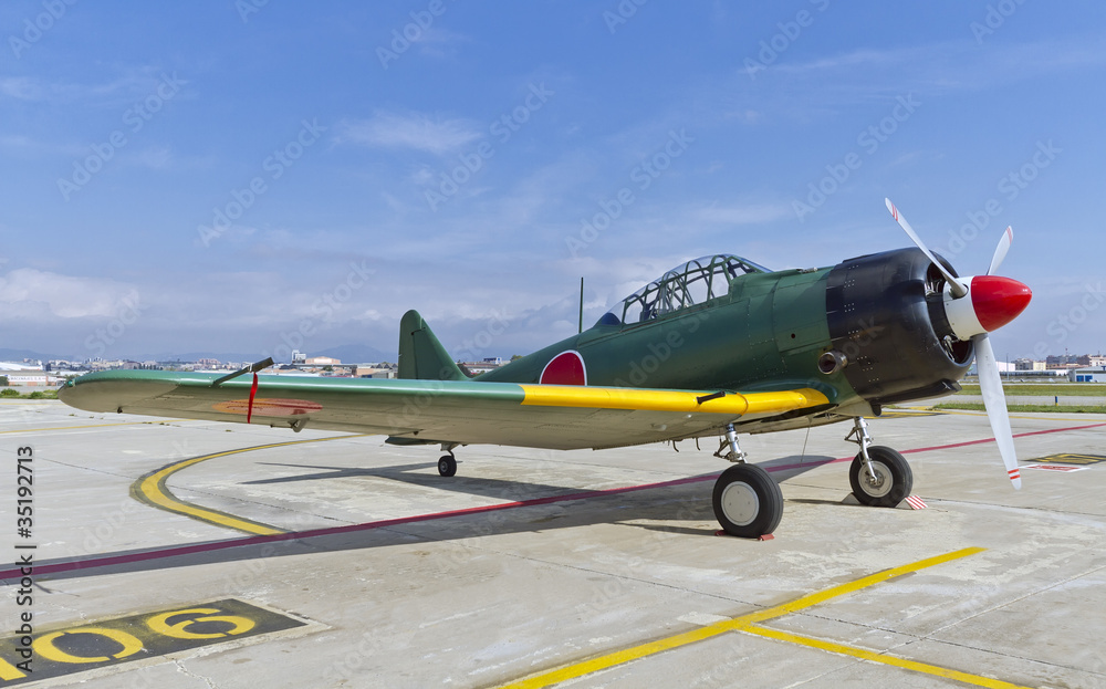 The Mitsubishi A6M Zero WWII Stock Photo | Adobe Stock