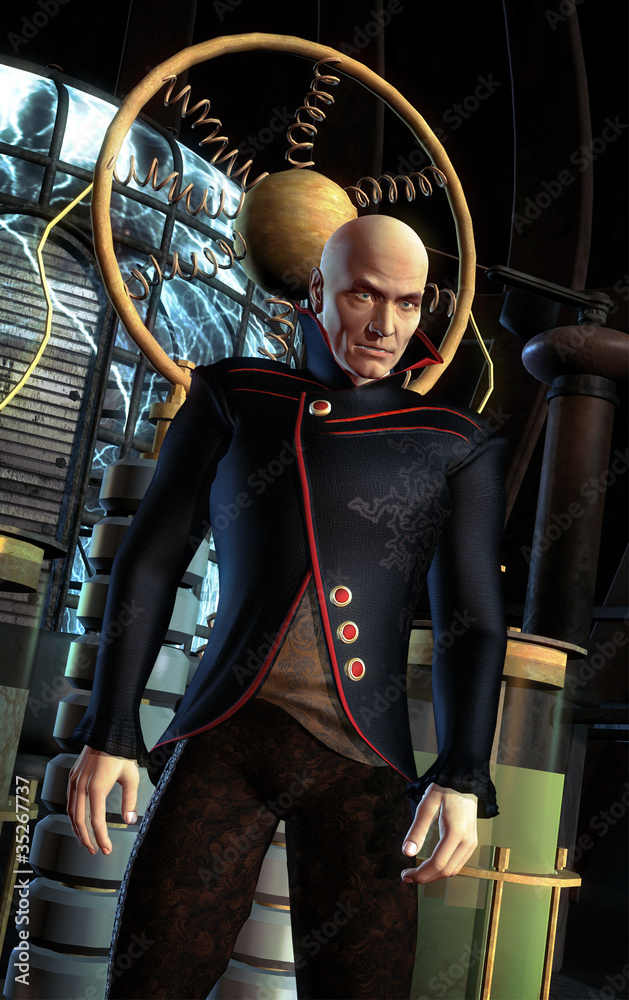 Illustrazione Stock steampunk villain bad guy | Adobe Stock