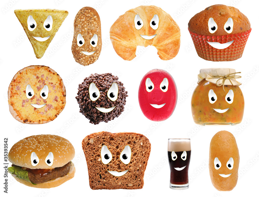 Food smileys Stock Photo | Adobe Stock