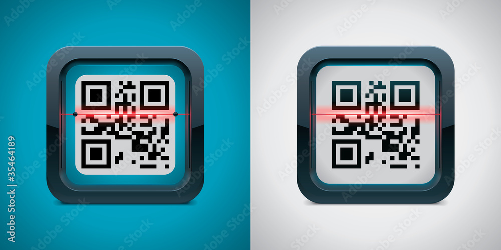 Vector QR code scanner icon Stock Vector | Adobe Stock