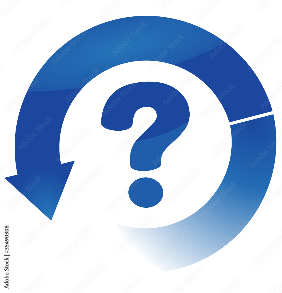 symbole point d'interrogation bleu Stock Vector | Adobe Stock