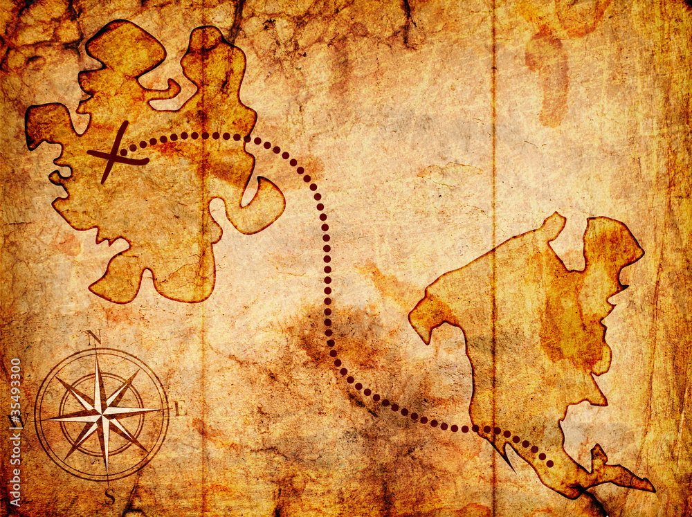 treasure map Stock Illustration | Adobe Stock