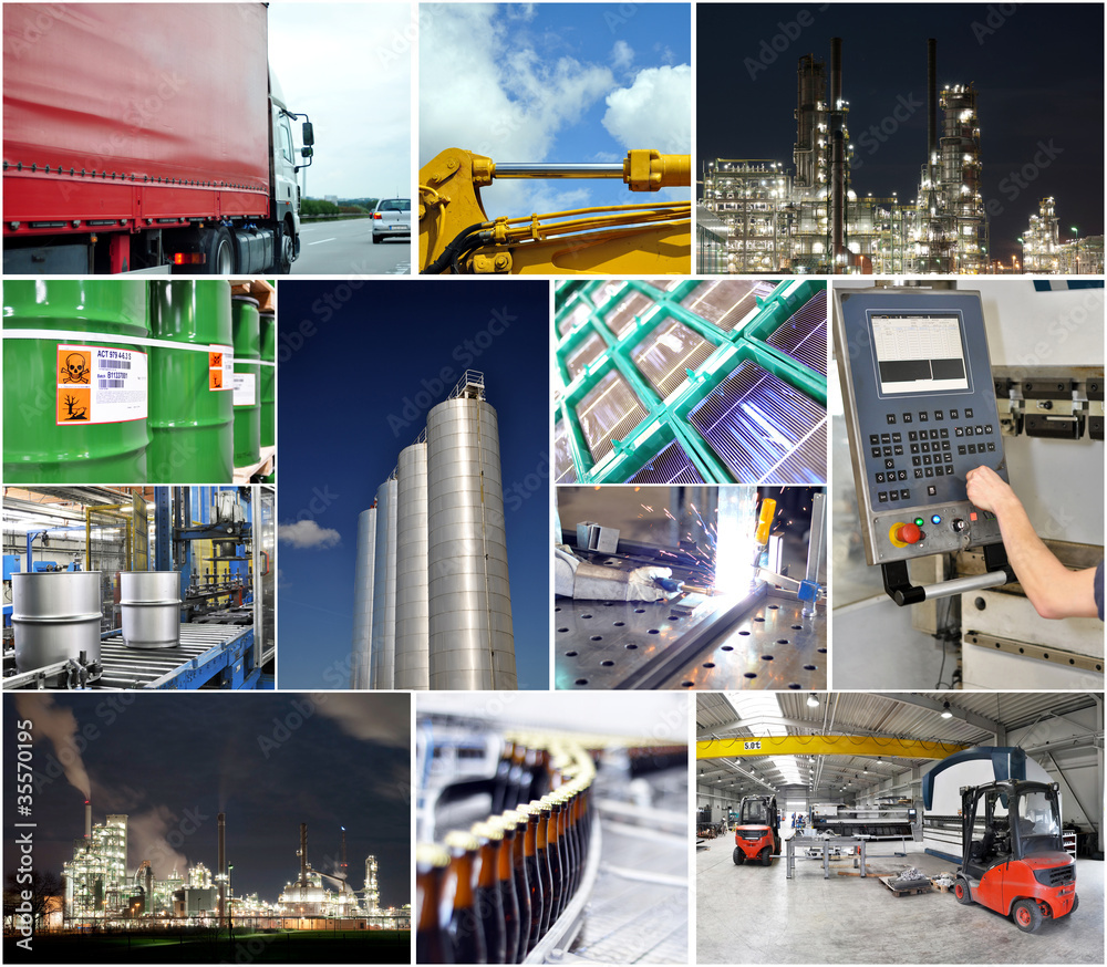 Industrie Collage // industry concept Stock-Foto | Adobe Stock