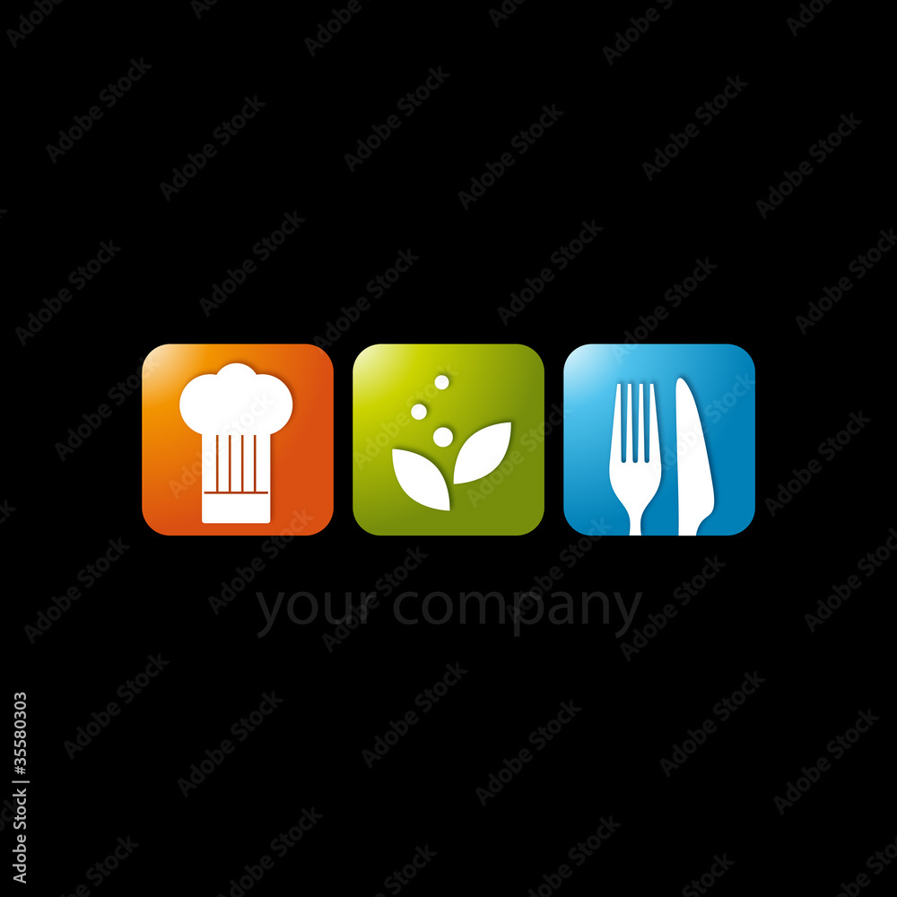 logo gastronomie, logo traiteur Stock Vector | Adobe Stock