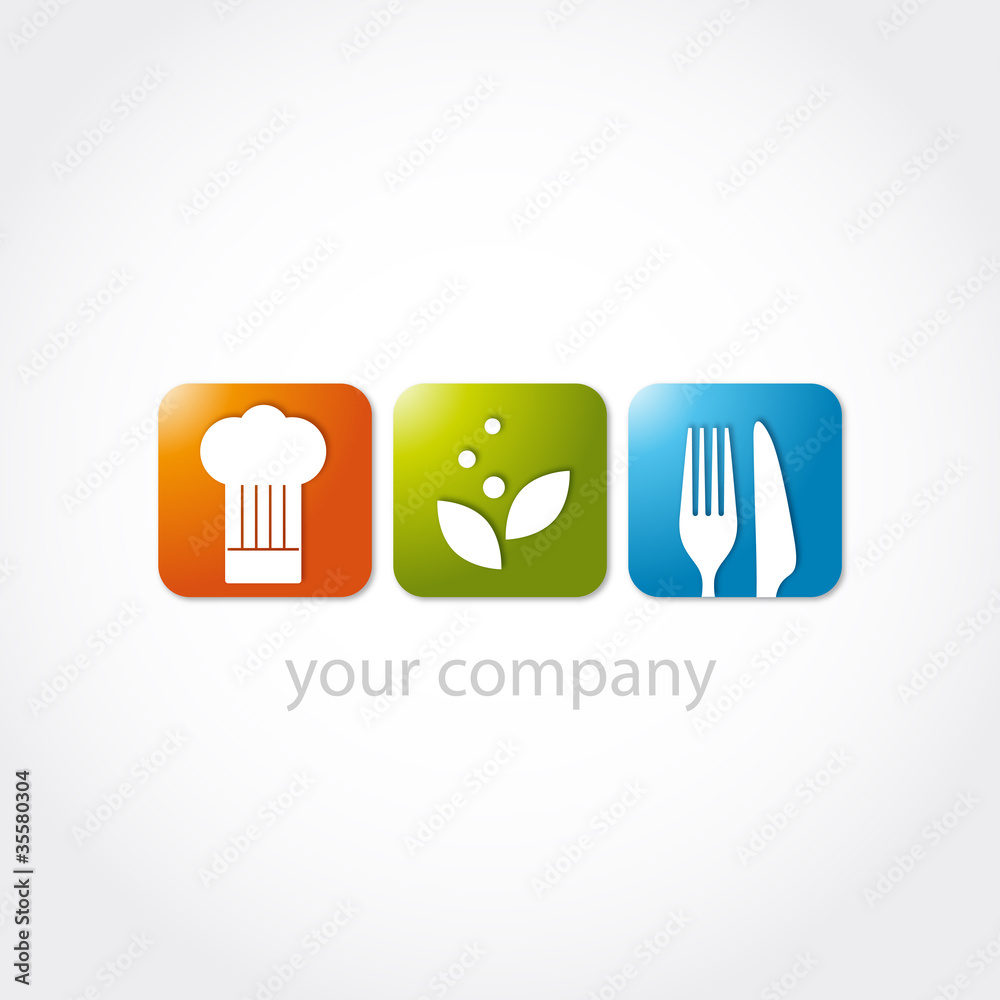 logo gastronomie, logo traiteur Stock Vector | Adobe Stock