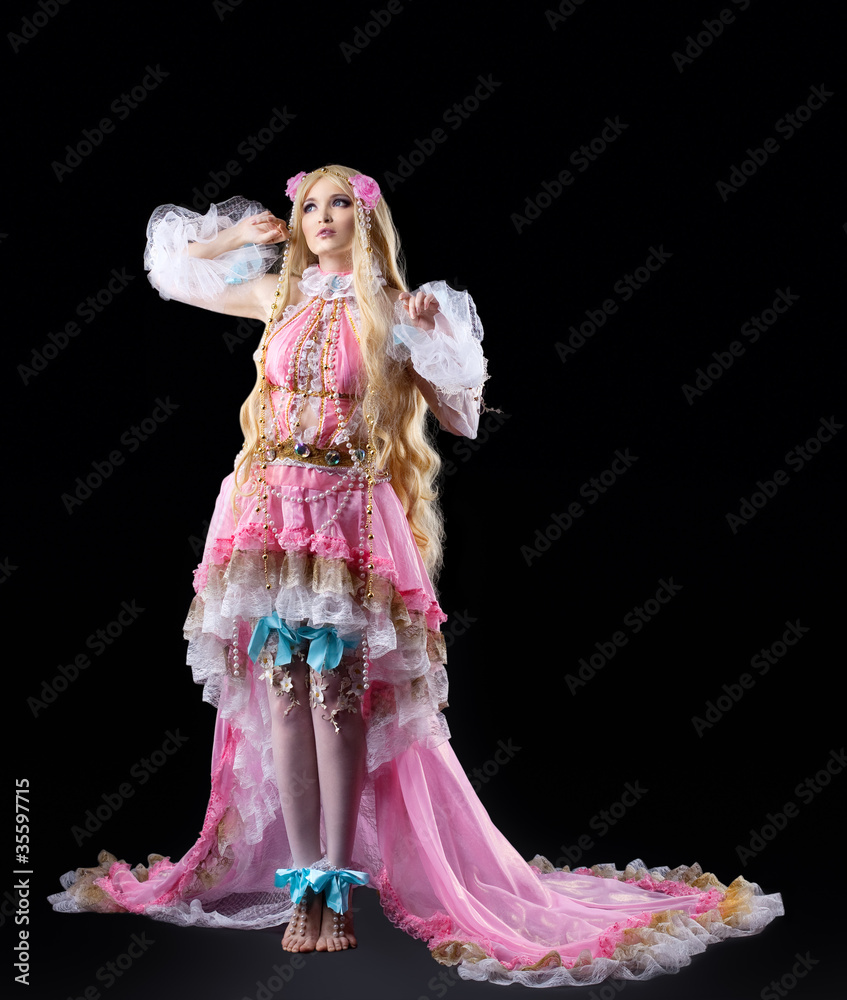Young girl posing in fairy-tale cosplay costume Stock Photo | Adobe Stock