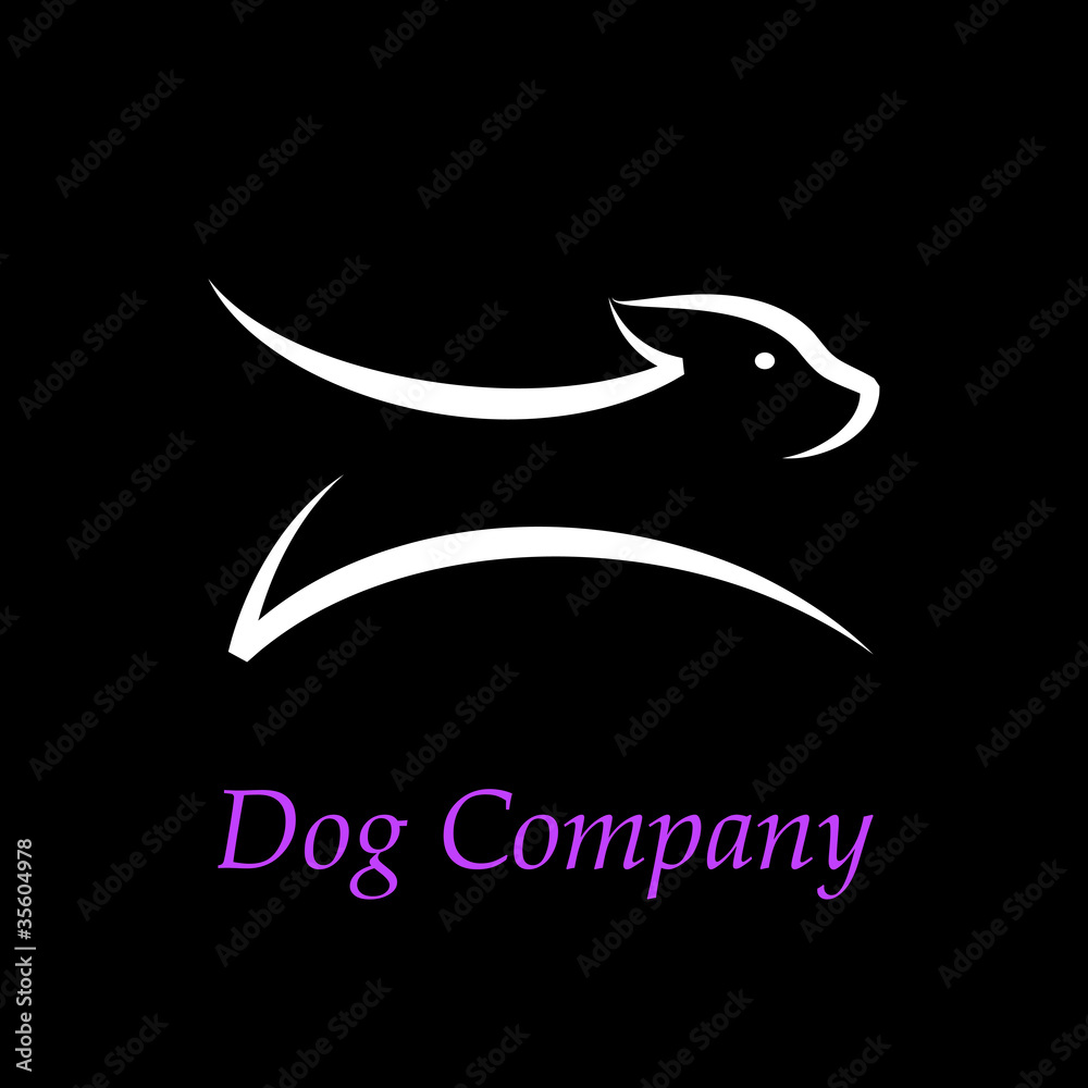 Logo Dog running # Vector Stock Vector | Adobe Stock