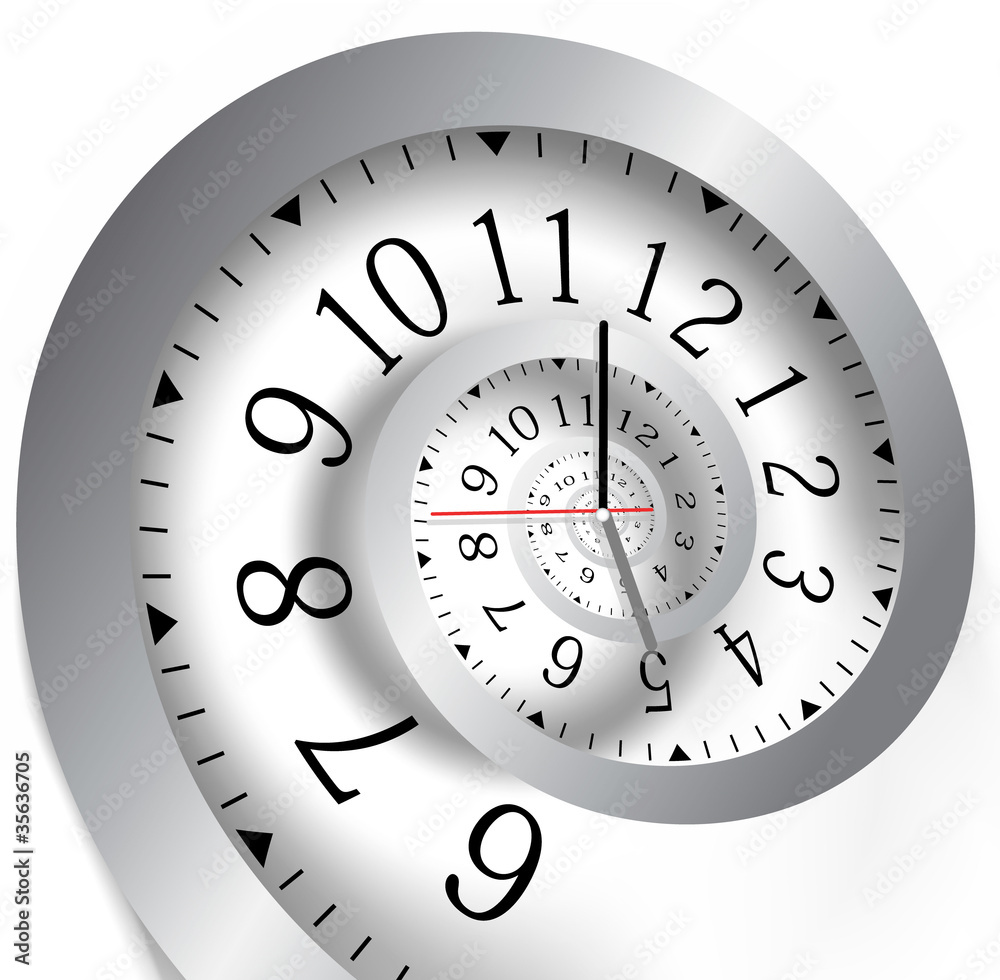 Infinity clock. Vector illustration Stock Vector | Adobe Stock