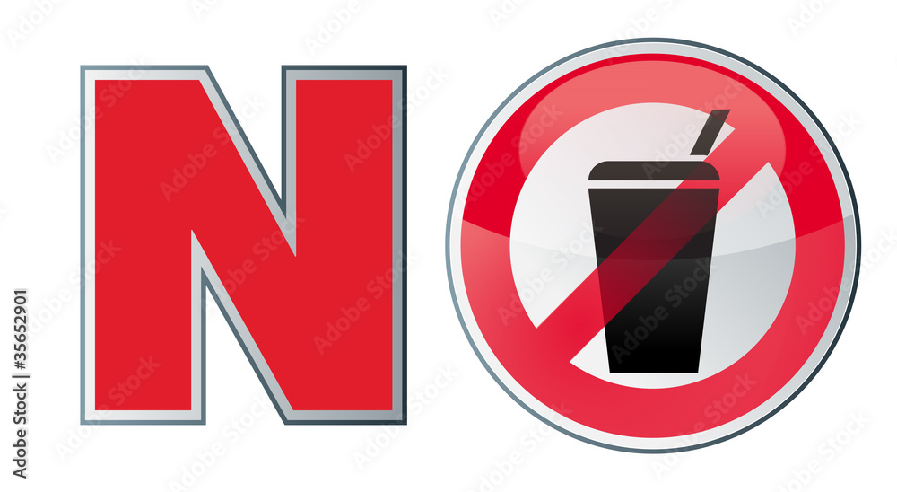 interdit de boire des boissons, interdiction Stock Vector | Adobe Stock