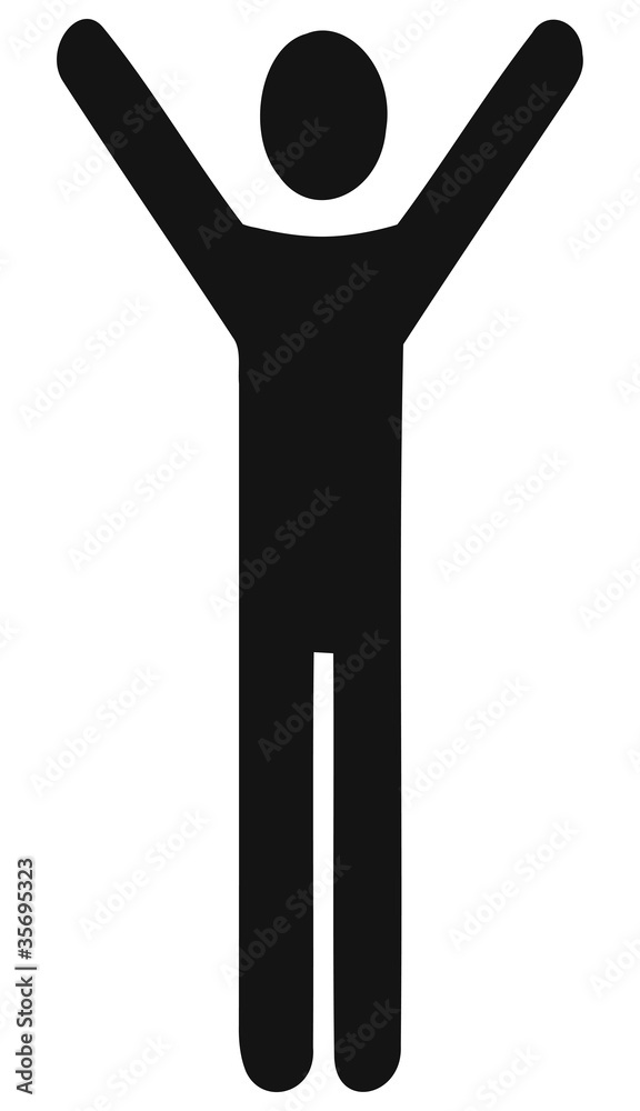 Piktogramm Hände hoch Stock Illustration | Adobe Stock