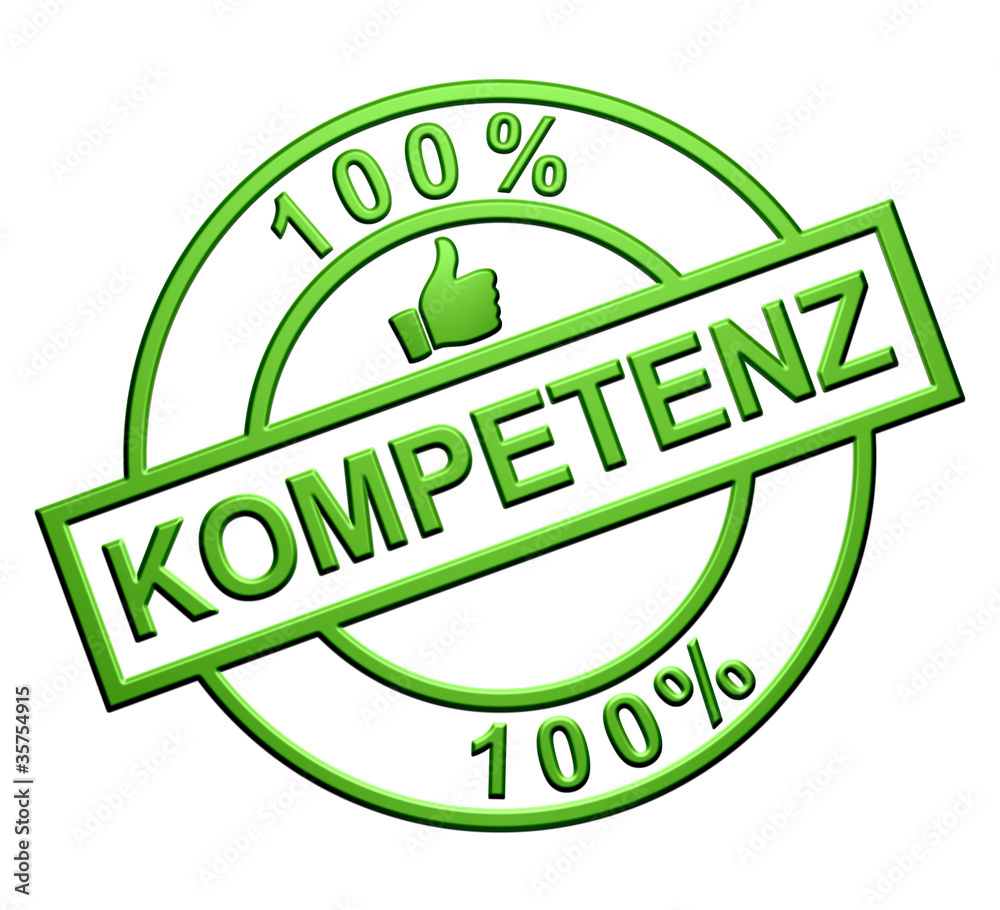 "100% Kompetenz" Green Icon Stock-Illustration | Adobe Stock