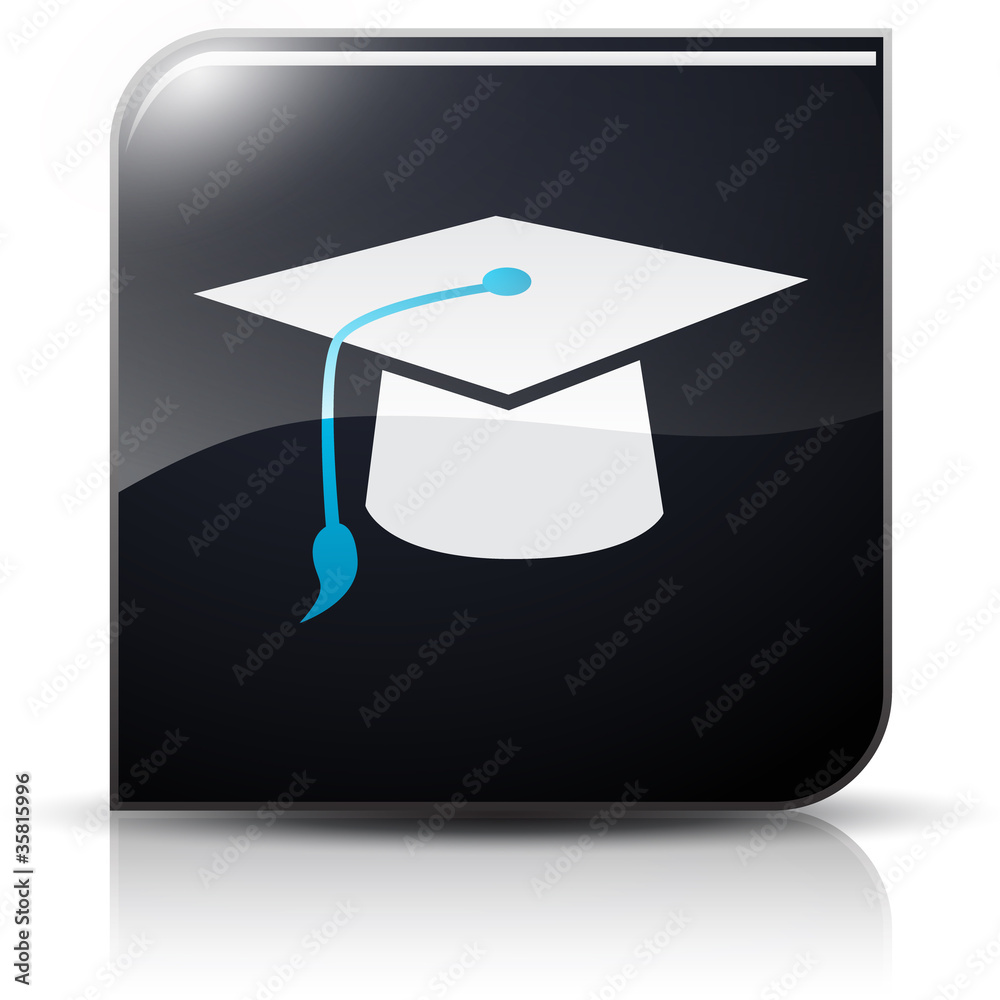 Symbole glossy vectoriel diplomé Stock Vector | Adobe Stock