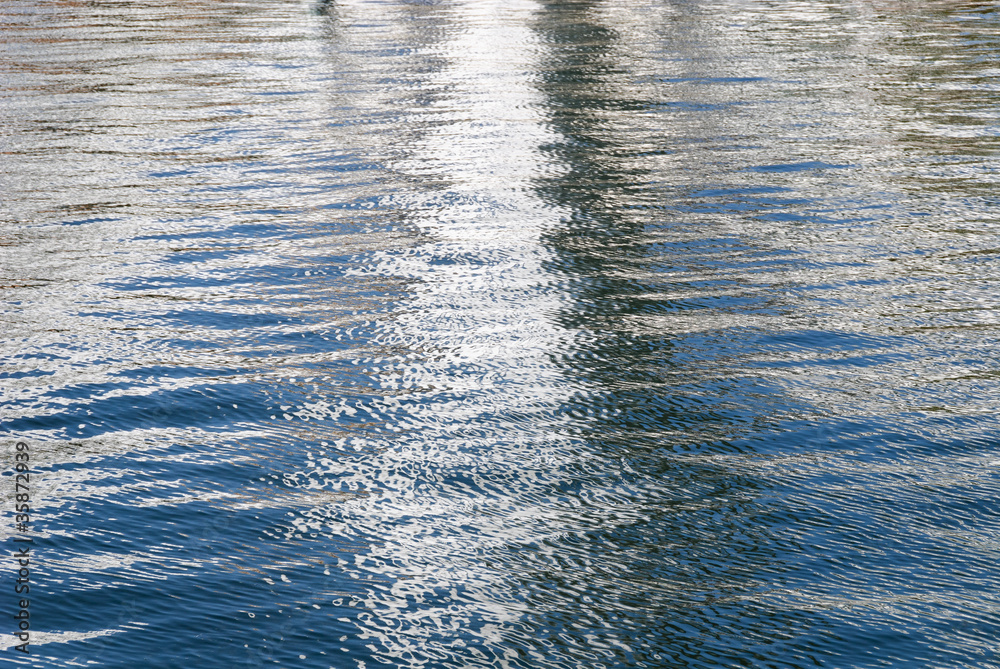 riflesso del bigo sul mare di Genova Stock Photo | Adobe Stock