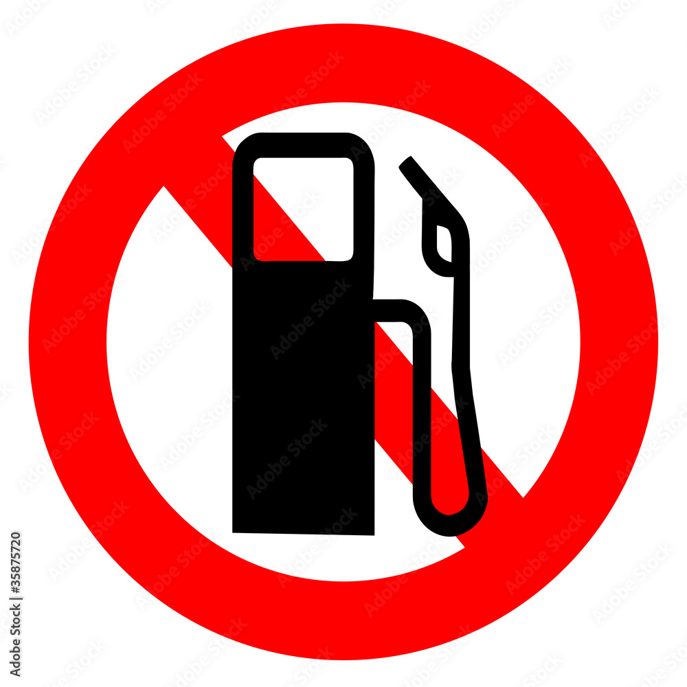 no fuel warning sign Stock Illustration | Adobe Stock