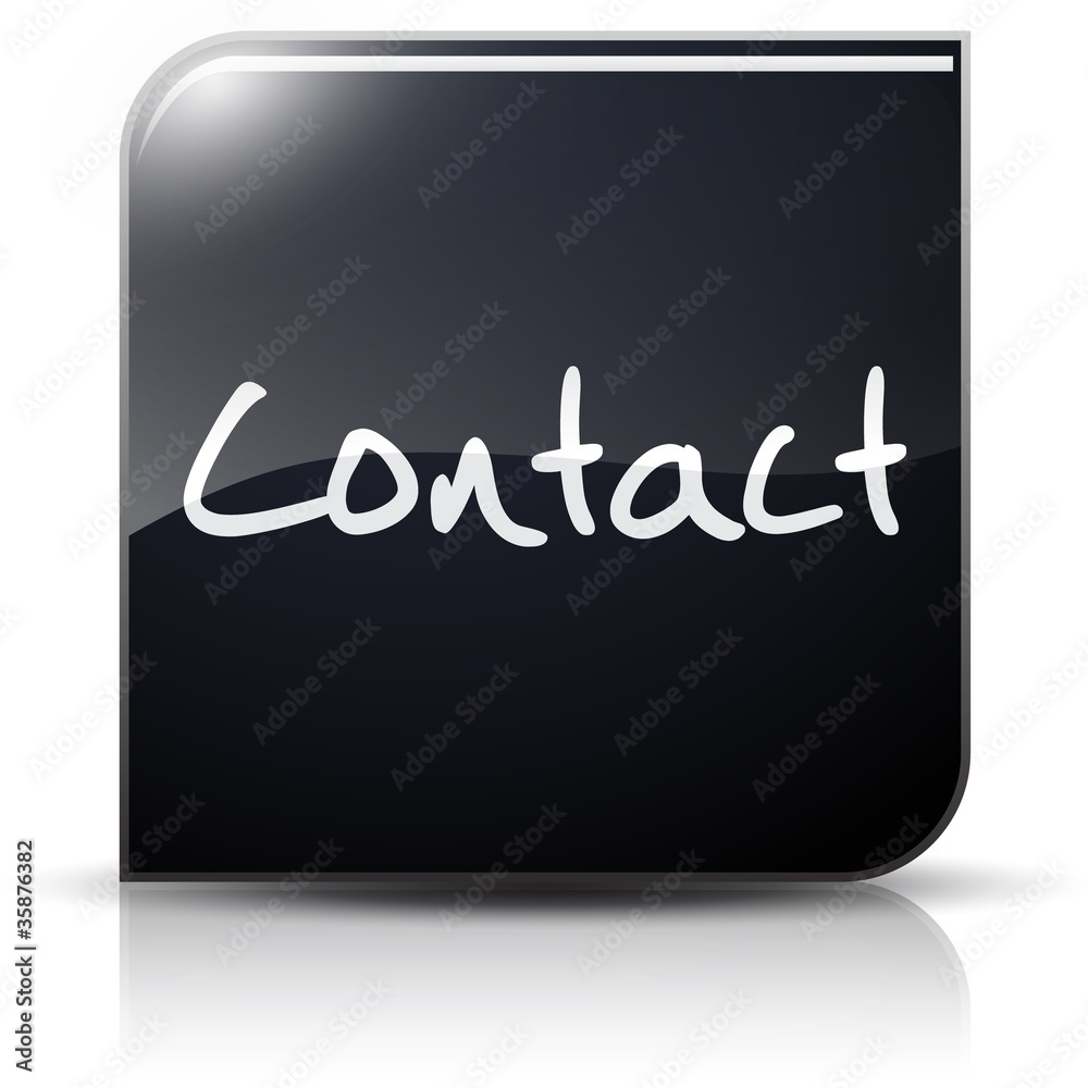 Symbole glossy vectoriel contact Stock Vector | Adobe Stock
