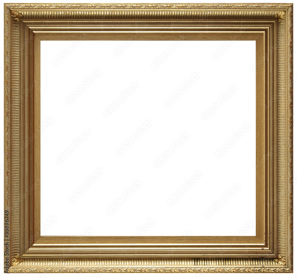 cadre doré Stock Photo | Adobe Stock