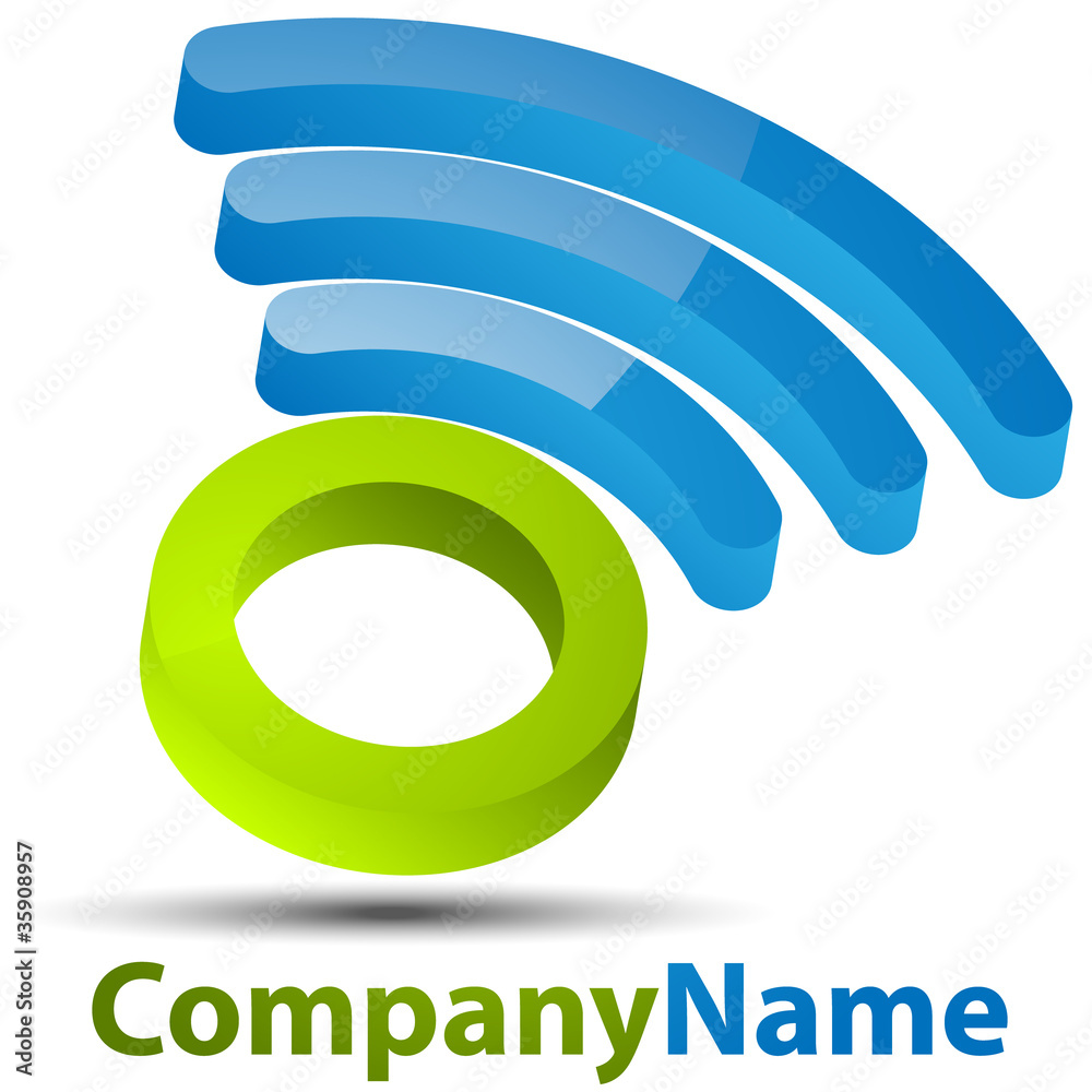 Wireless logo Stock Vector | Adobe Stock