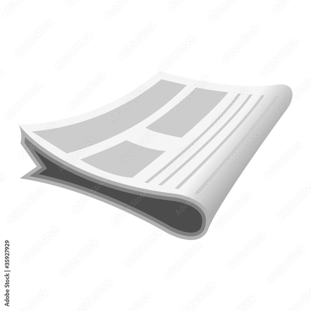 Newspaper cartoon isolated over white background Stock Vector | Adobe Stock