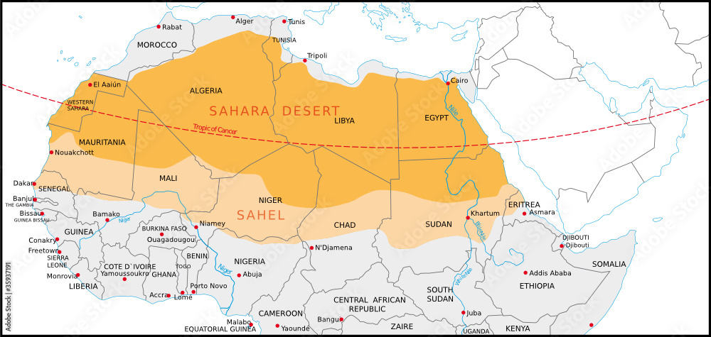 Sahara Desert In Africa Map