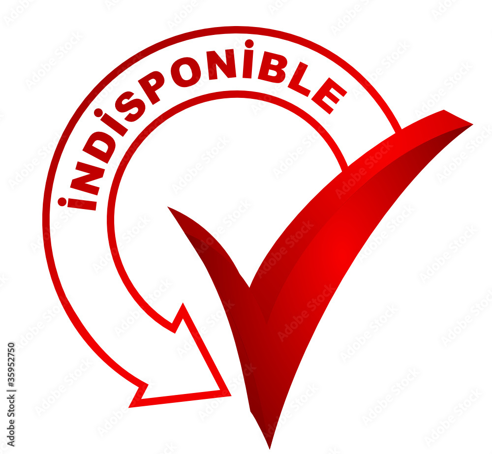 indisponible sur symbole 3d rouge Stock Vector | Adobe Stock