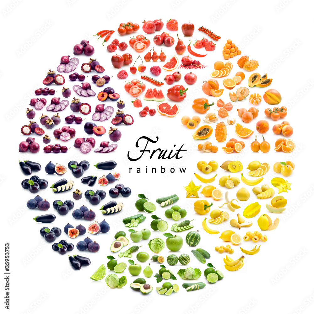 fruit rainbow 스톡 사진 | Adobe Stock