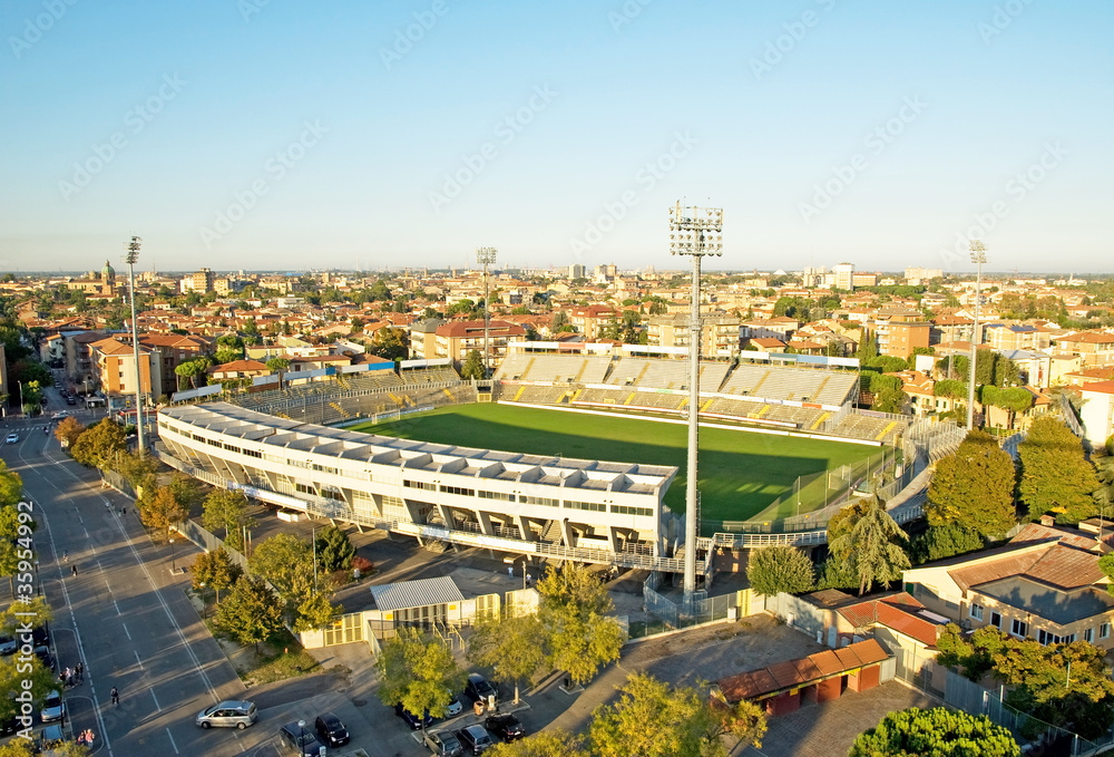 Ravenna aerial view of the soccer stadium Stock Photo | Adobe Stock