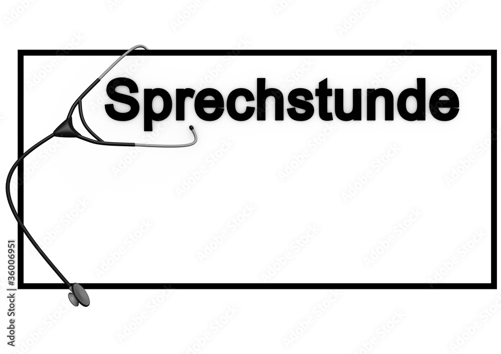Schild "Sprechstunde" Stock-Illustration | Adobe Stock