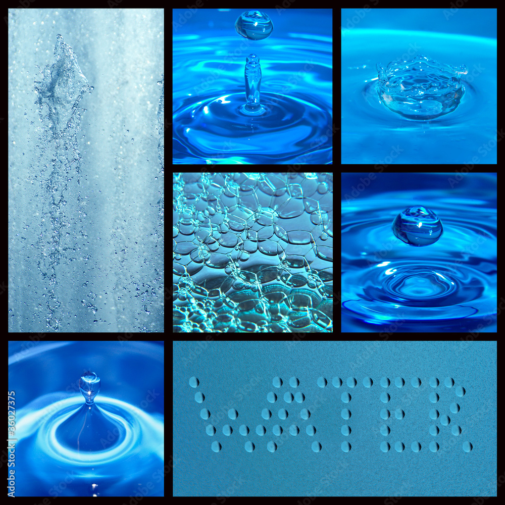 collage water Stock Photo | Adobe Stock