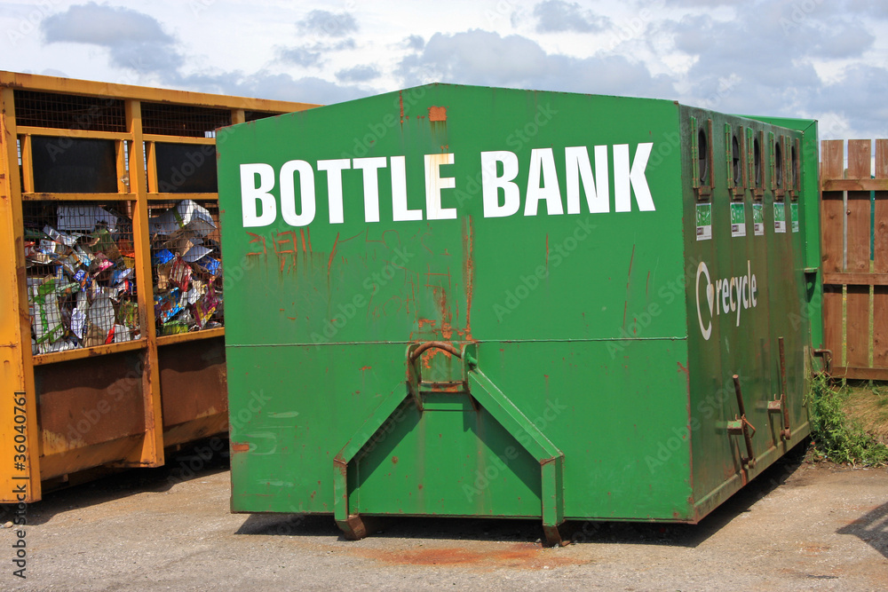 recycling bottle bank Stock Photo | Adobe Stock