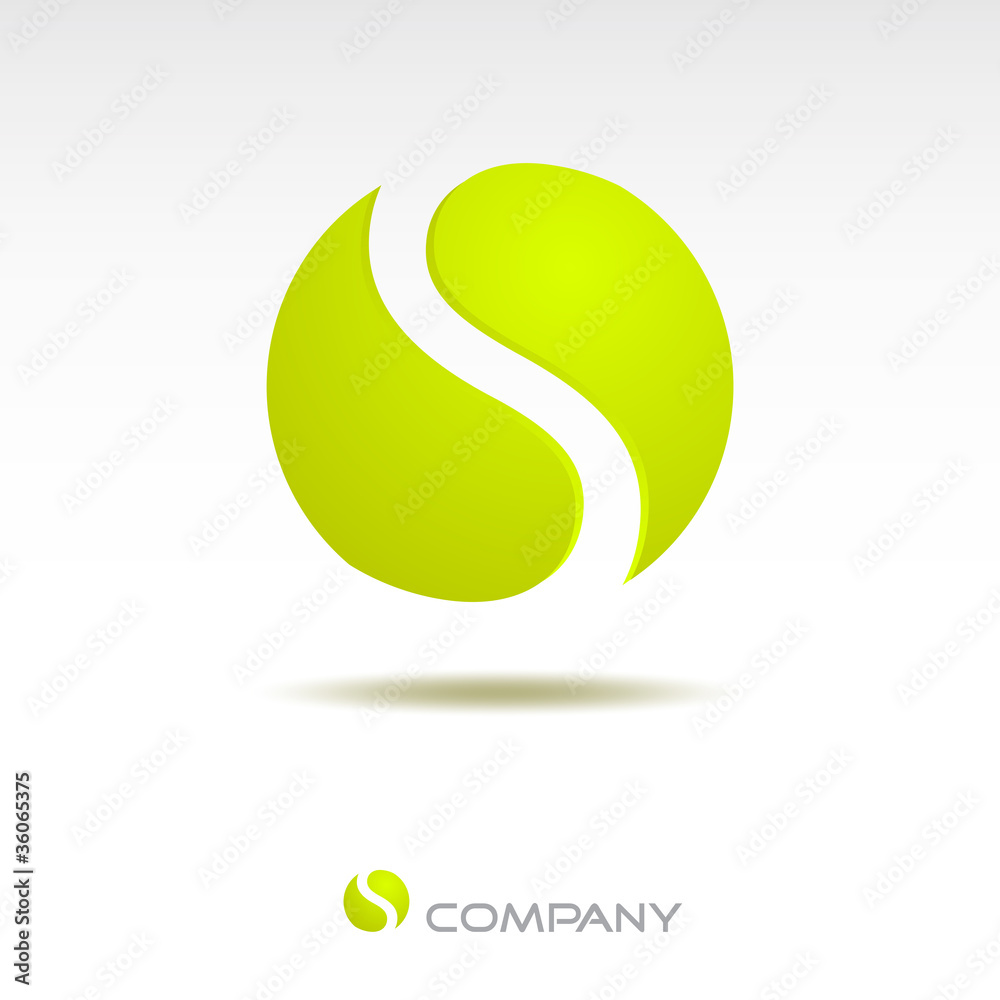 Logo letter S, tennis ball # Vector Stock Vector | Adobe Stock