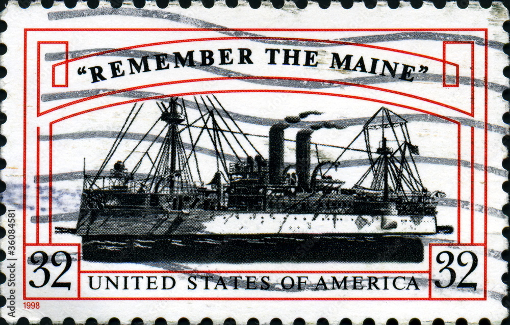Remember the maine. US Postage. Stock Photo | Adobe Stock