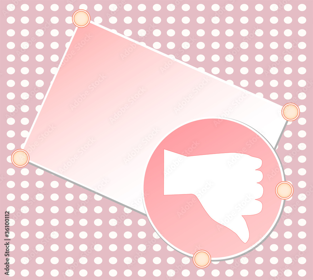 red Unlike hand sign blank vector card Stock Vector | Adobe Stock