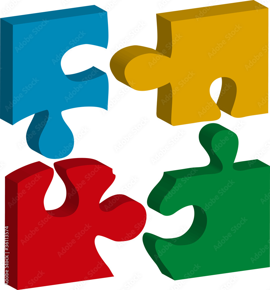 Puzzle, Logos, Zeichen, Symbol, Design, Elements Stock Vector | Adobe Stock