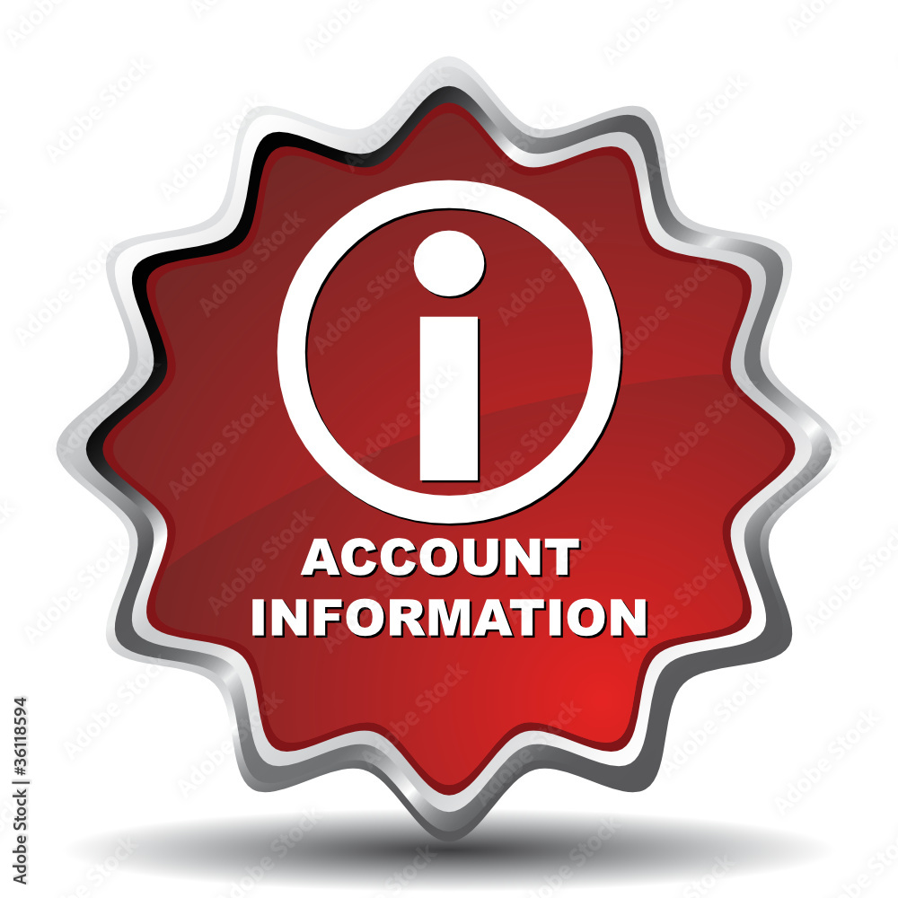 ACCOUNT INFORMATION ICON Stock Vector | Adobe Stock