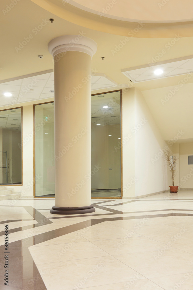 column of a shopping mall Stock Photo | Adobe Stock
