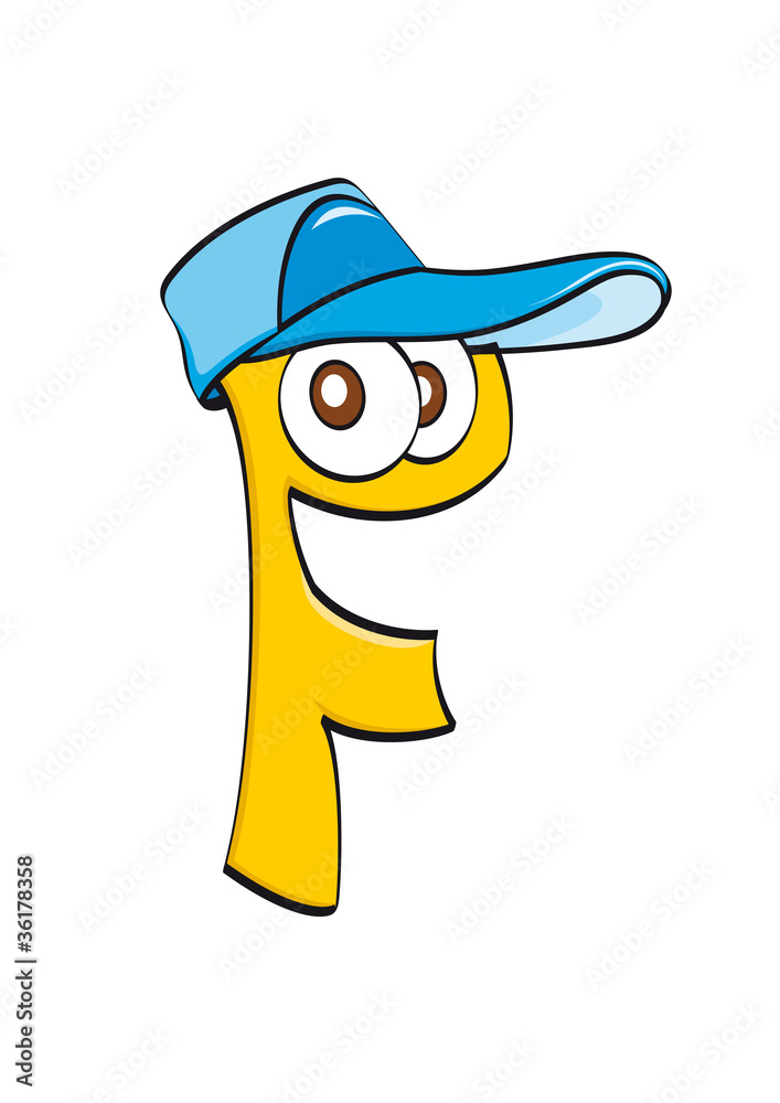 LETRA "F" FELIZ Stock Vector | Adobe Stock